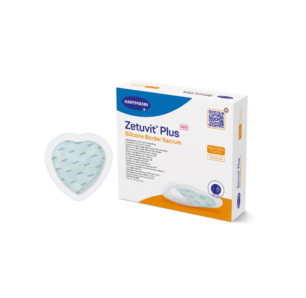 Hartmann Zetuvit Plus Silicone Bordered Super Absorbent Dressing, 7"x7 ...