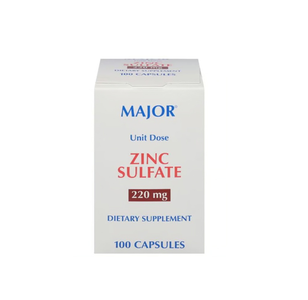Major Pharmaceuticals Zinc Sulfate Capsules, 220mg | Core GPO